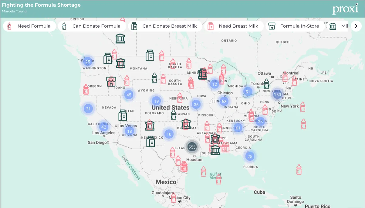 Digital Push Pin Map - Proxi is a free, easy map tool